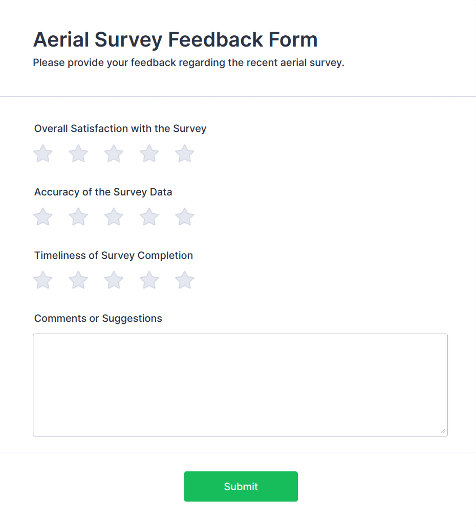 Aerial Survey Feedback Form Template | Jotform