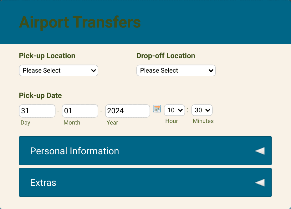 Airport Shuttle Service Reservation Form Template | Jotform
