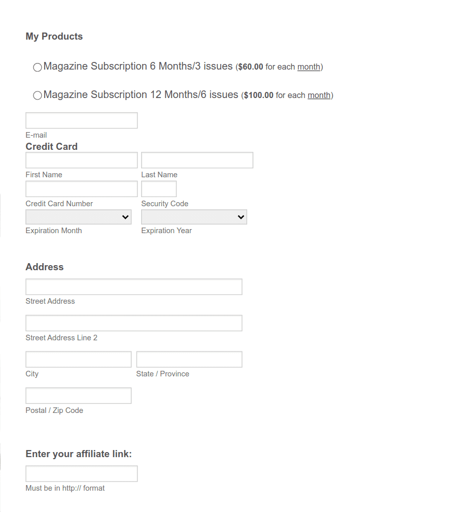 Annual Magazine Subscription Template Form Template | Jotform