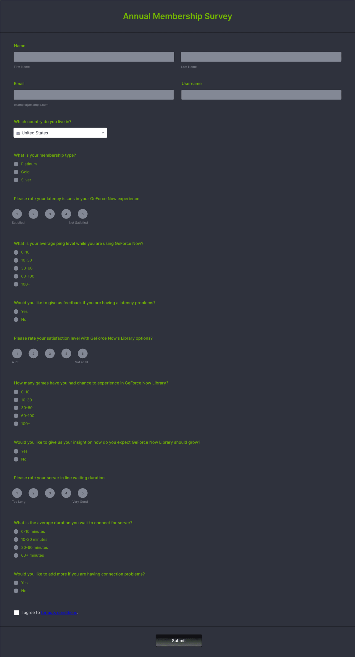 Annual Membership Survey Form Template | Jotform