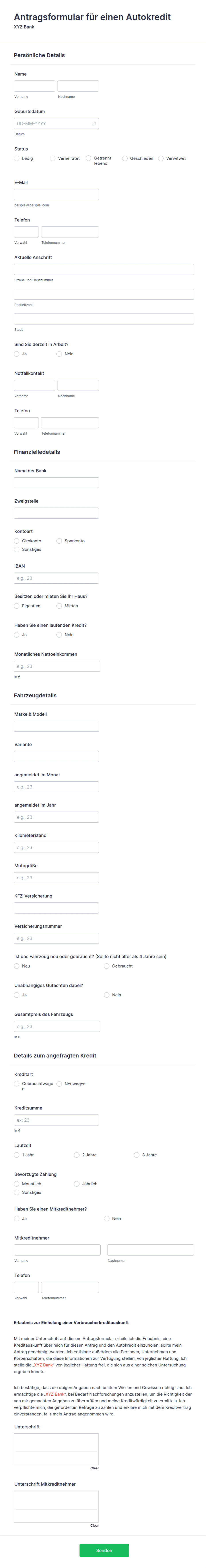 Voraussetzung Fr Autokredit