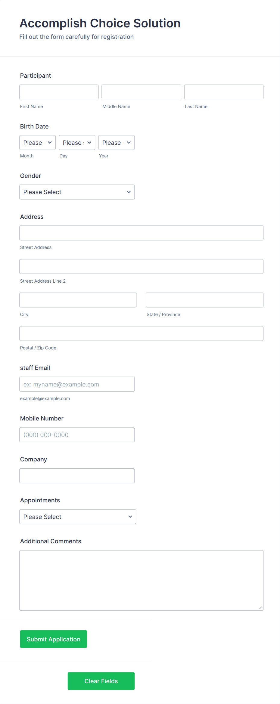 Appointments Form Template | Jotform