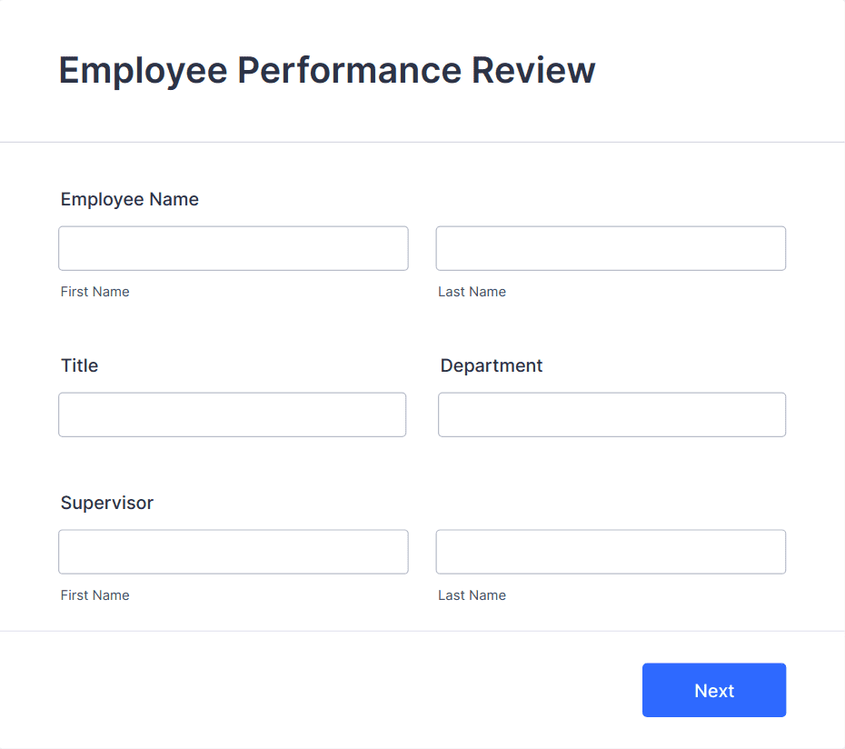 Appraisal Parameter Form Template | Jotform