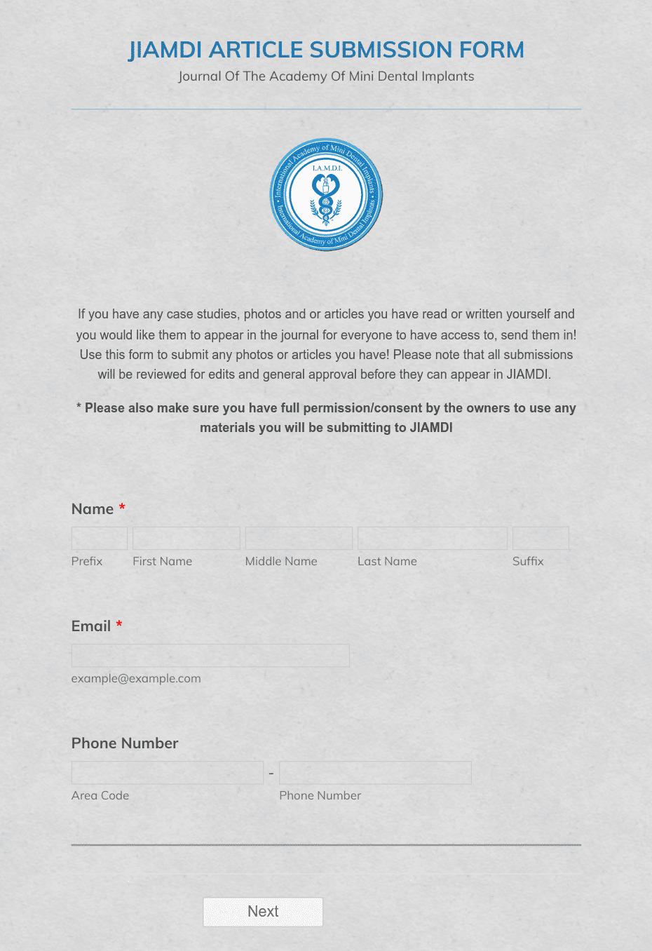 Article Submission Form Template | Jotform