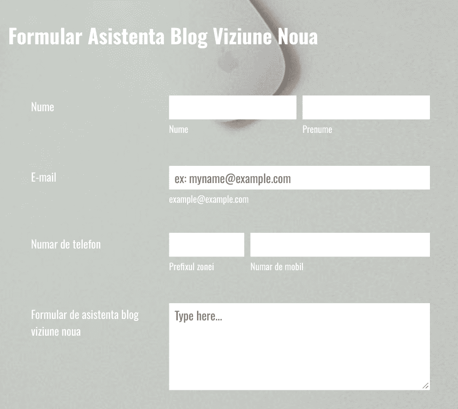 Asistenta formular Form Template | Jotform