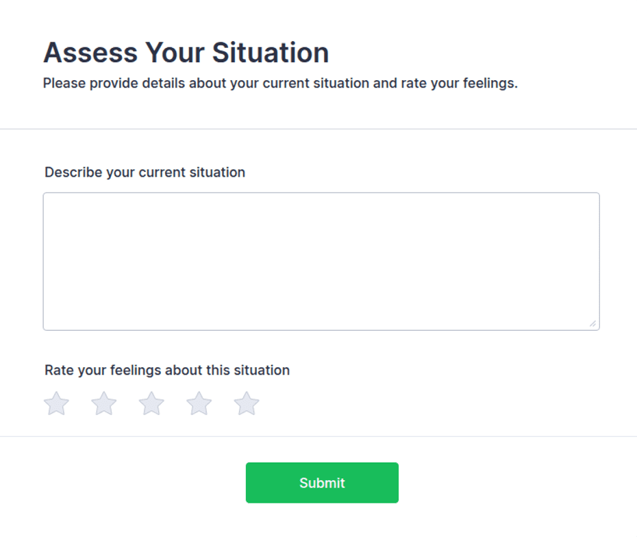 Assess Your Situation Form Template | Jotform