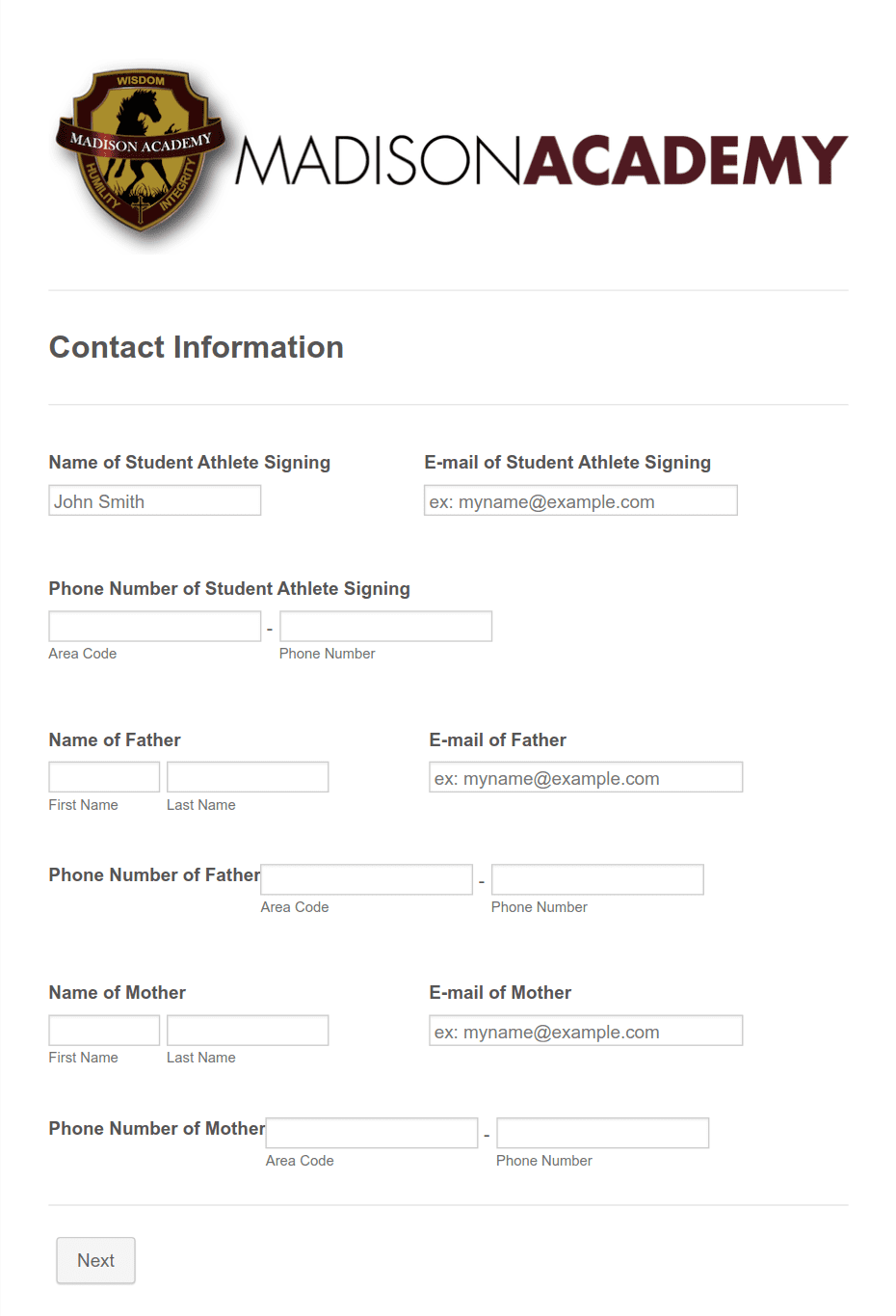 Athletic Signing Form Template | Jotform