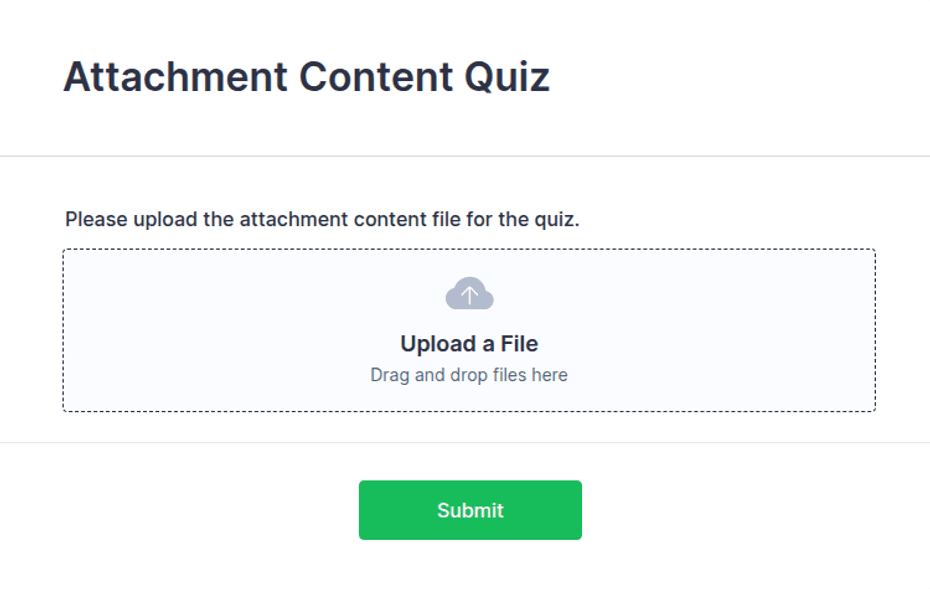 Attachment Content Quiz Form Template | Jotform