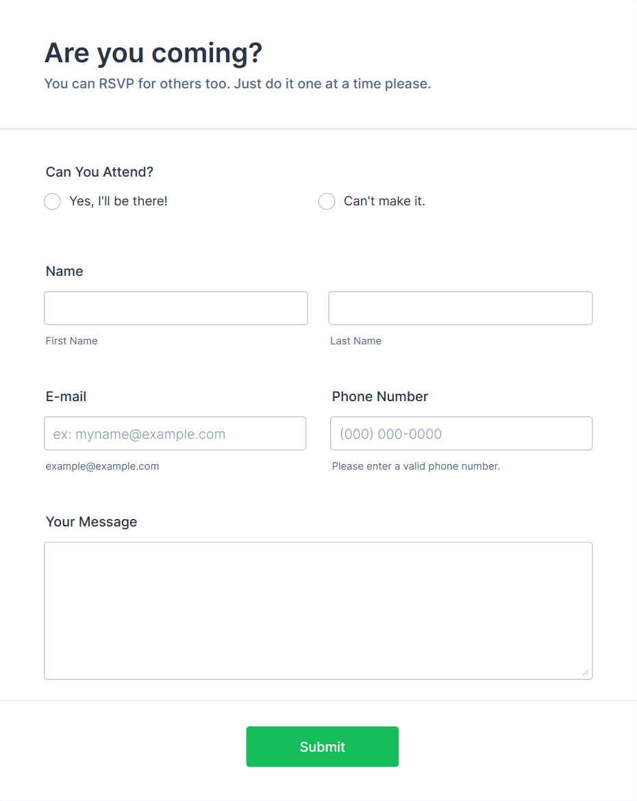 Attendance Form Template | Jotform