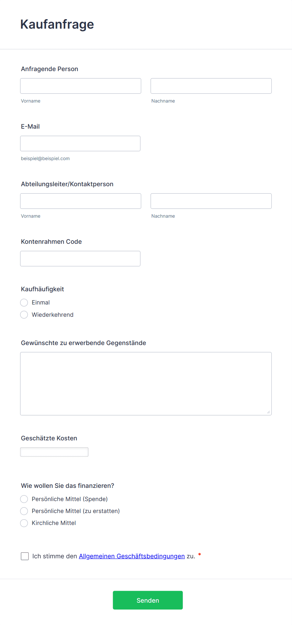 Bestellformular Vorlage Formularvorlage | Jotform