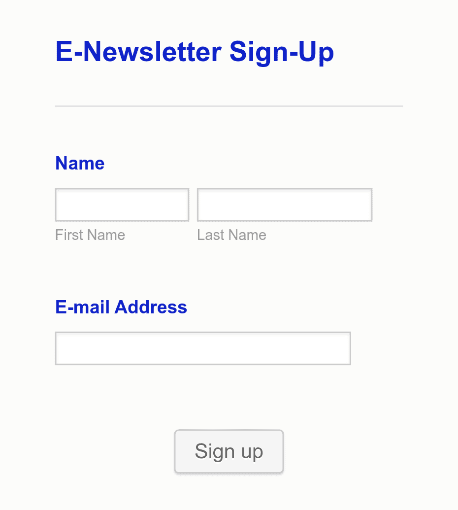 Blog Newsletter Sign-Up Form Template | Jotform
