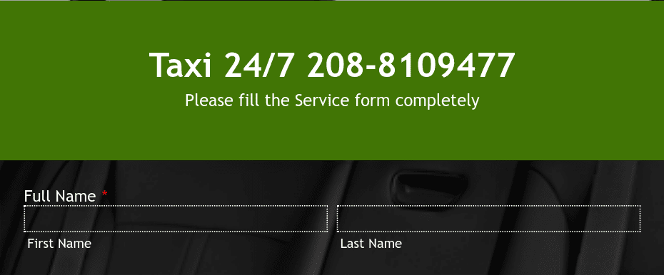 Booking a Taxi Form Template | Jotform