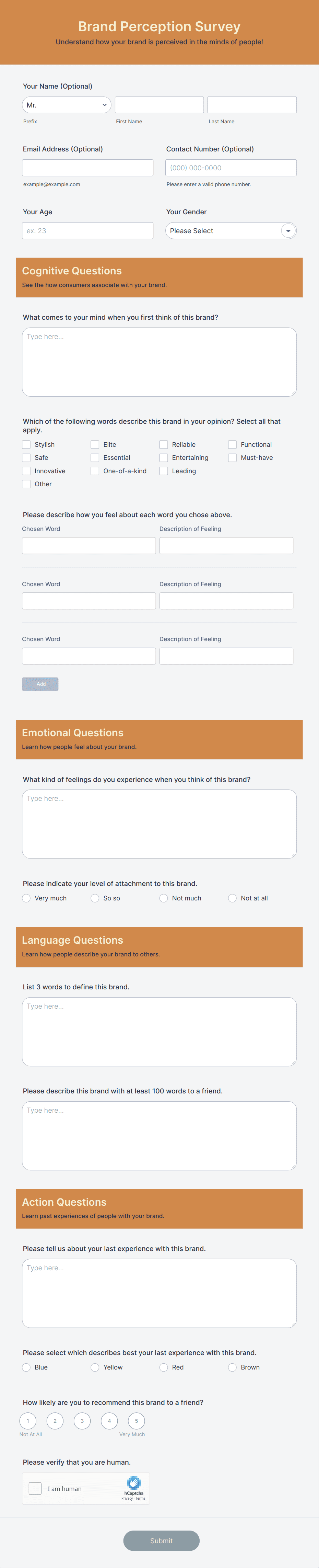 Brand Perception Survey Form Template | Jotform