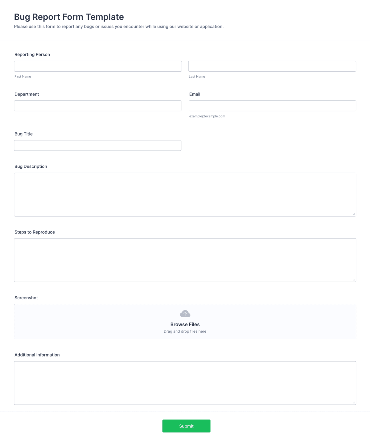 Bug Report Form Template | Jotform