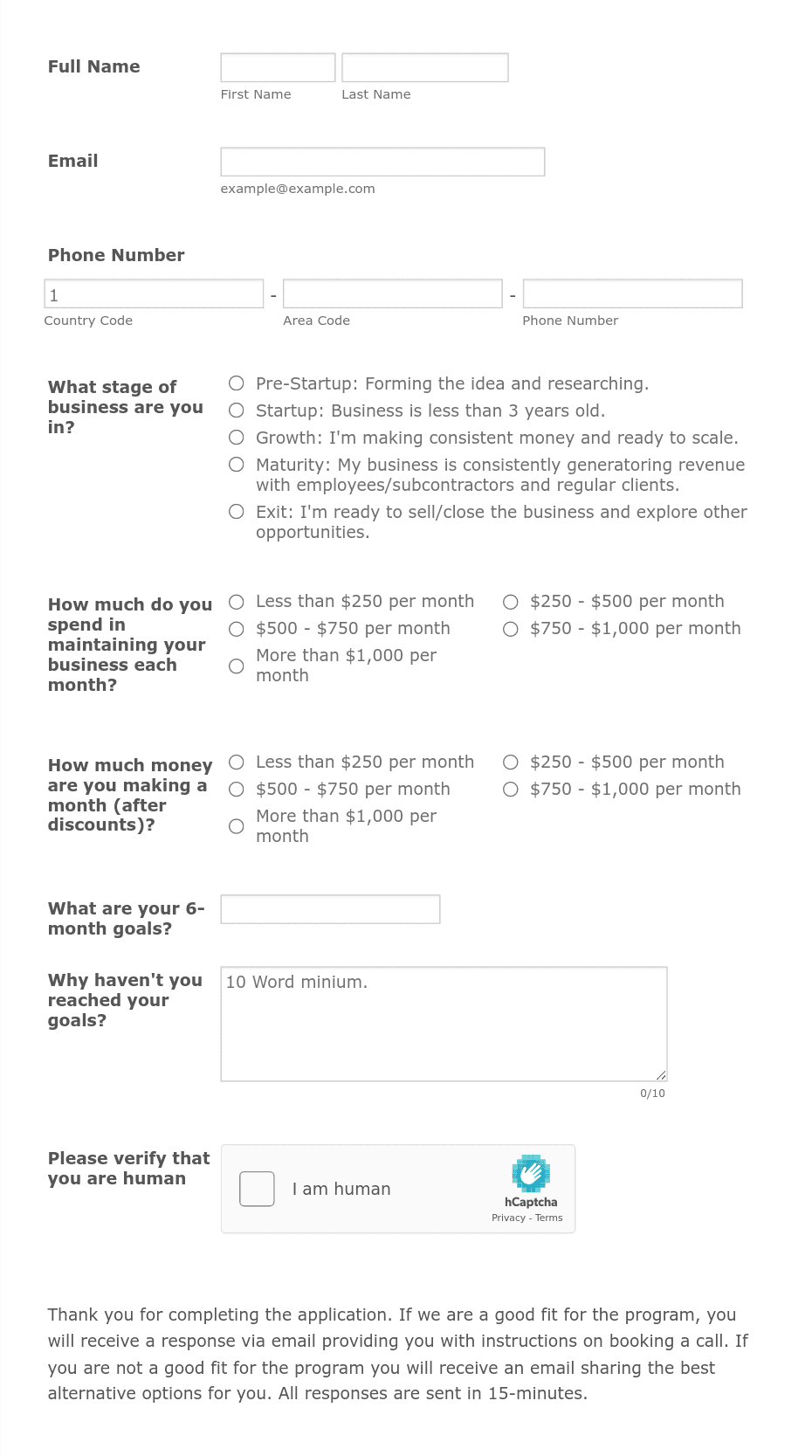 Business Launch Prep School Application Form Template | Jotform