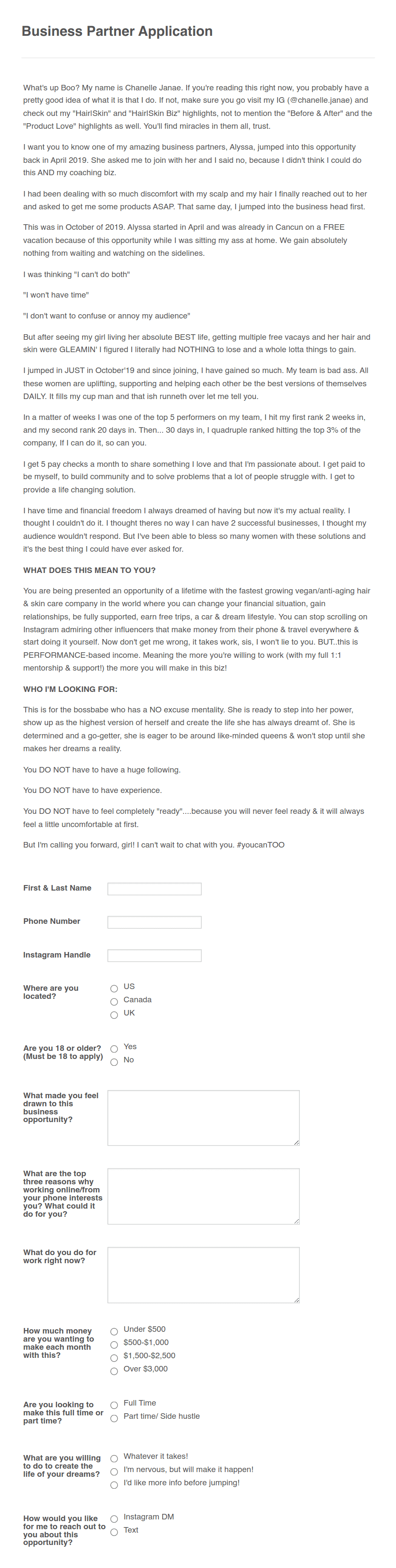 Business Partner Application Form Template | Jotform