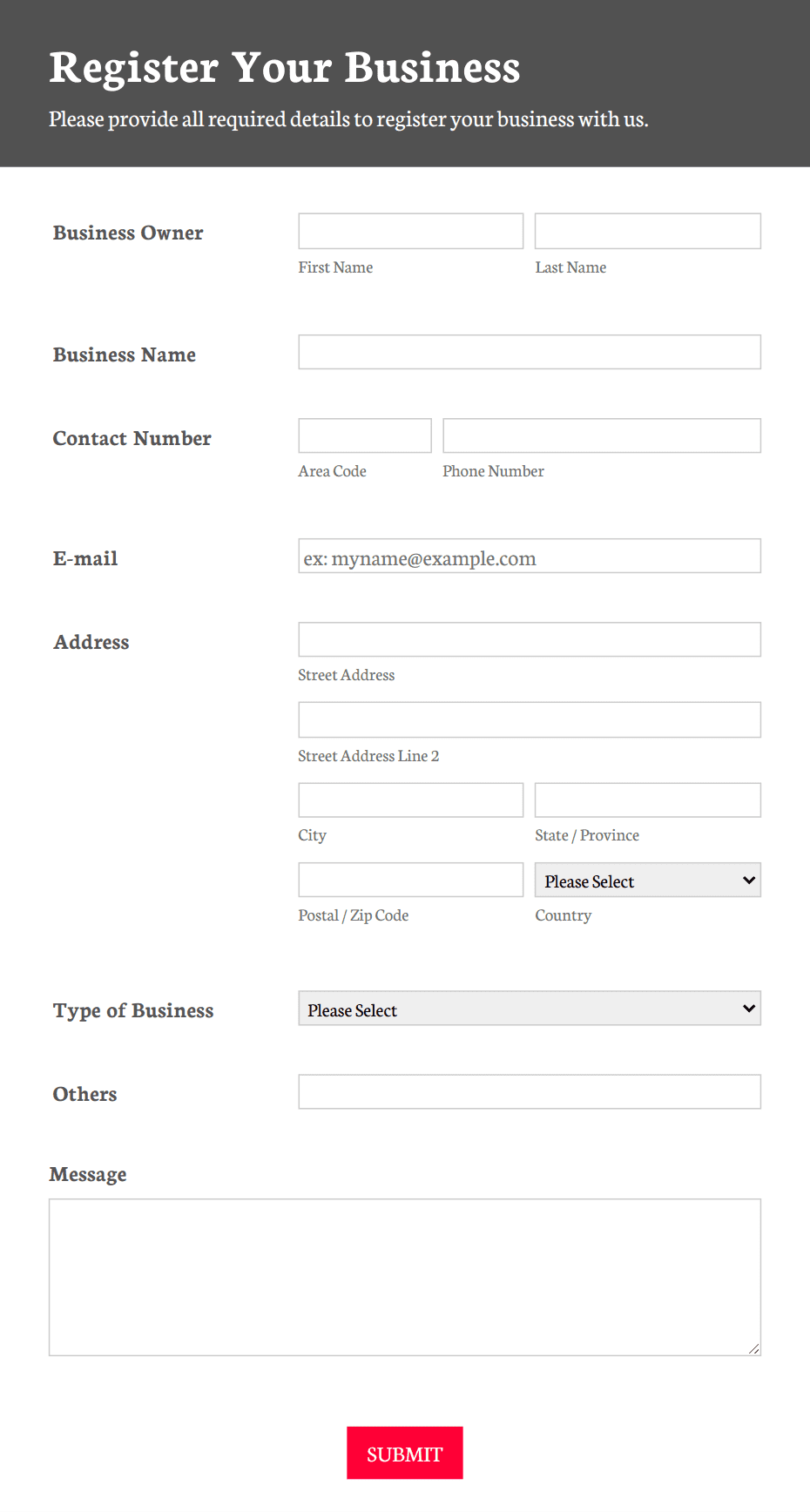 Responsive Business Registration Form Template | Jotform