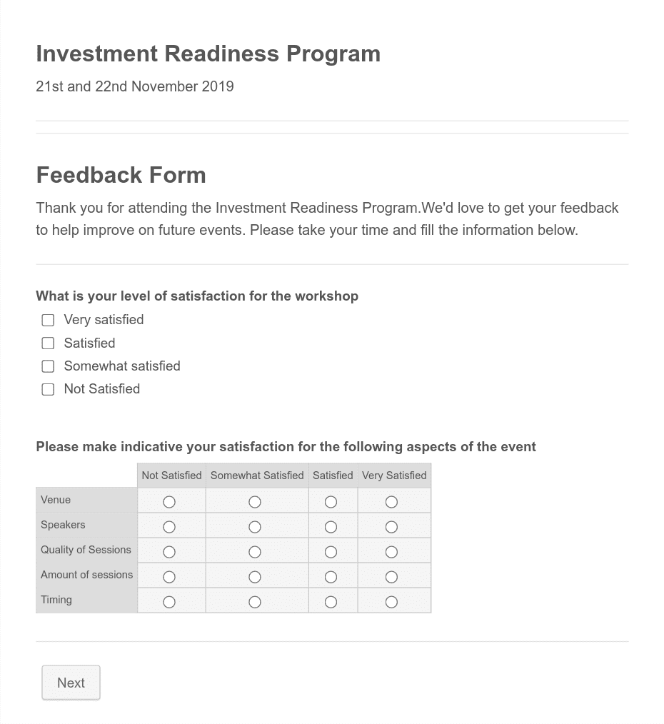 Business Webinar Feedback Form Template | Jotform