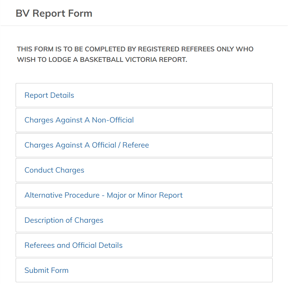 BV Report Form Template | Jotform