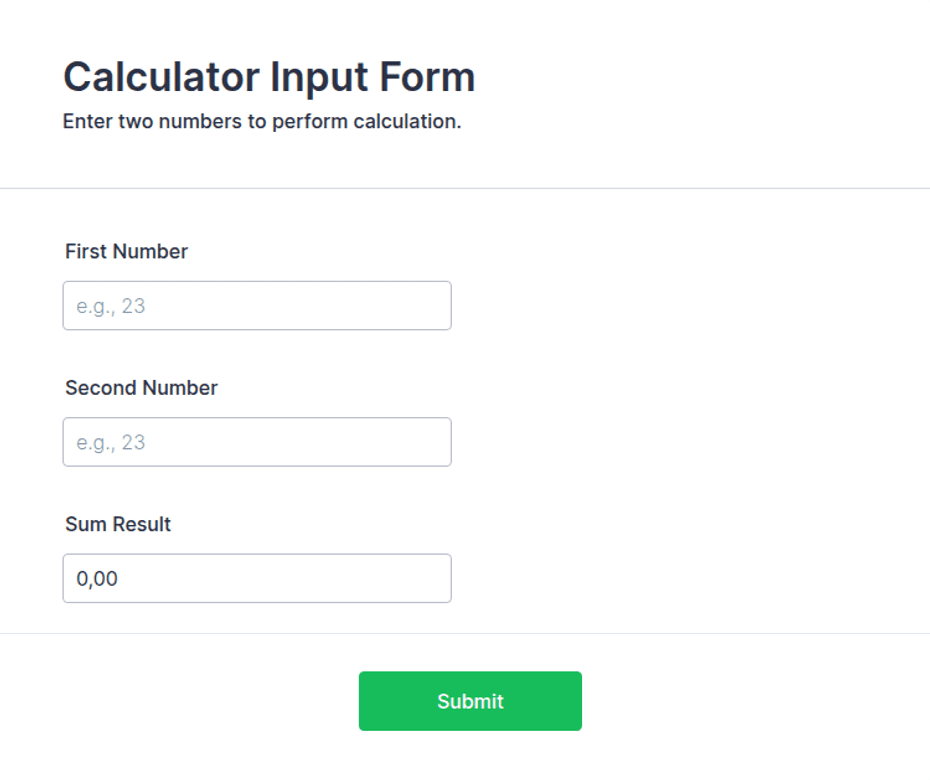 Calculator Input Form Template | Jotform