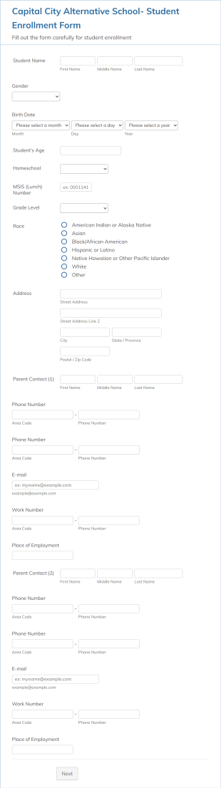 20+ Student Enrollment Forms | Jotform