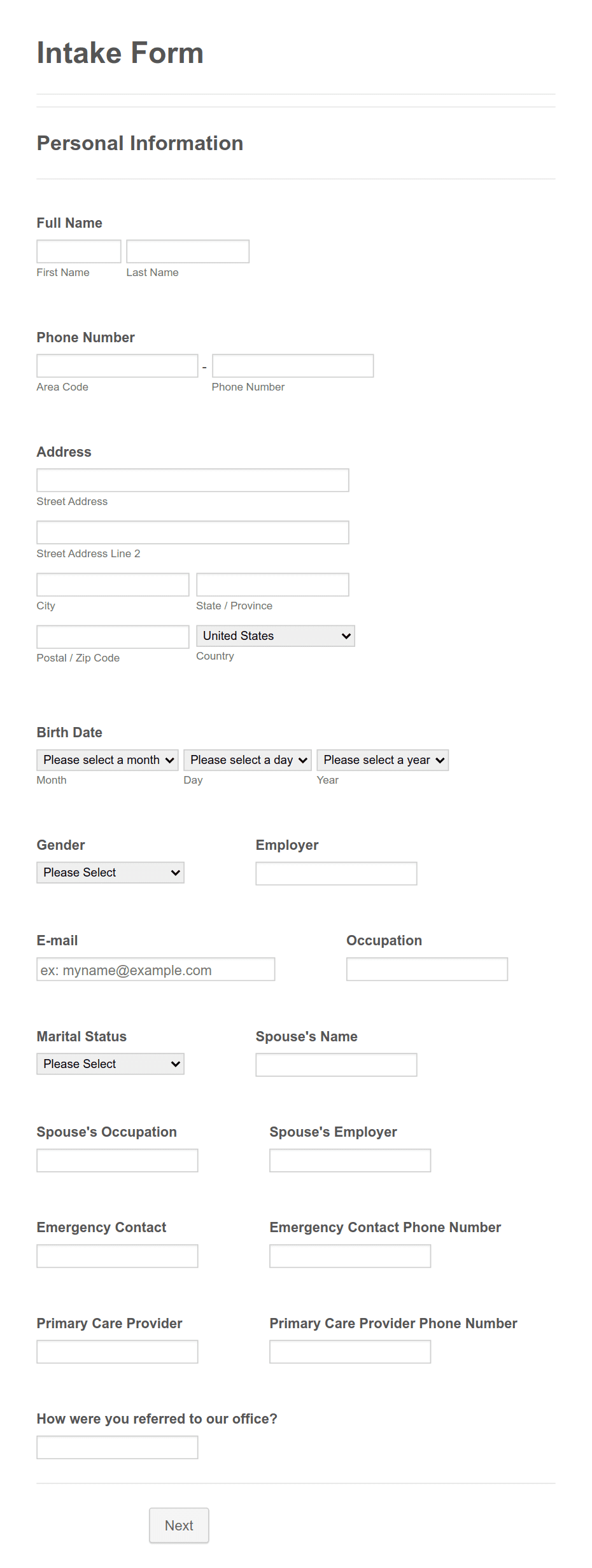 Care Provider Application Form Template | Jotform