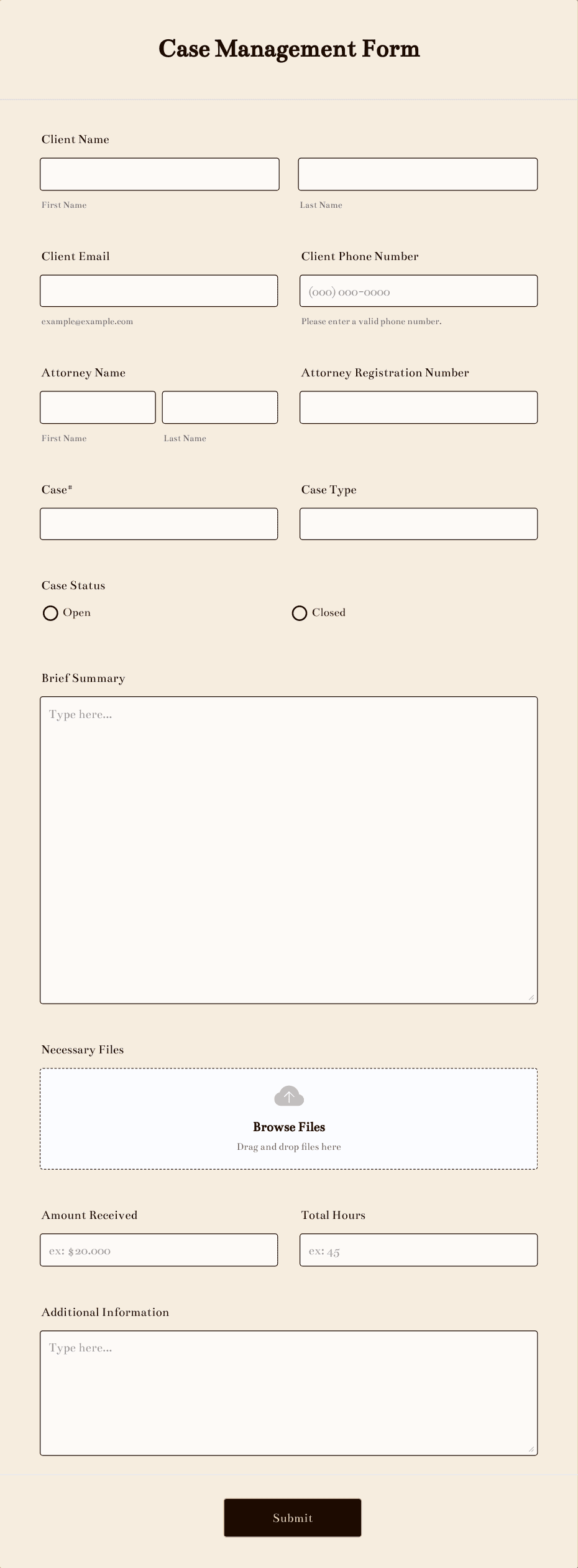 Case Management Form Template | Jotform