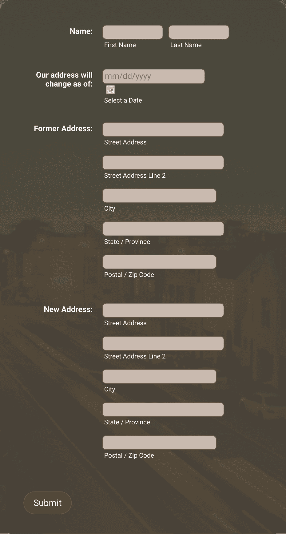 Change of Address Form Template | Jotform