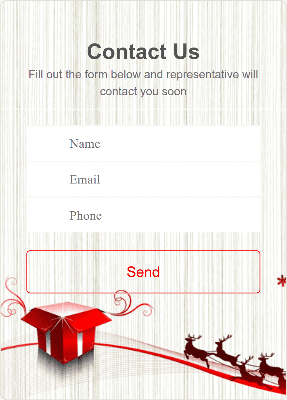 Christmas Contact Form Template | Jotform