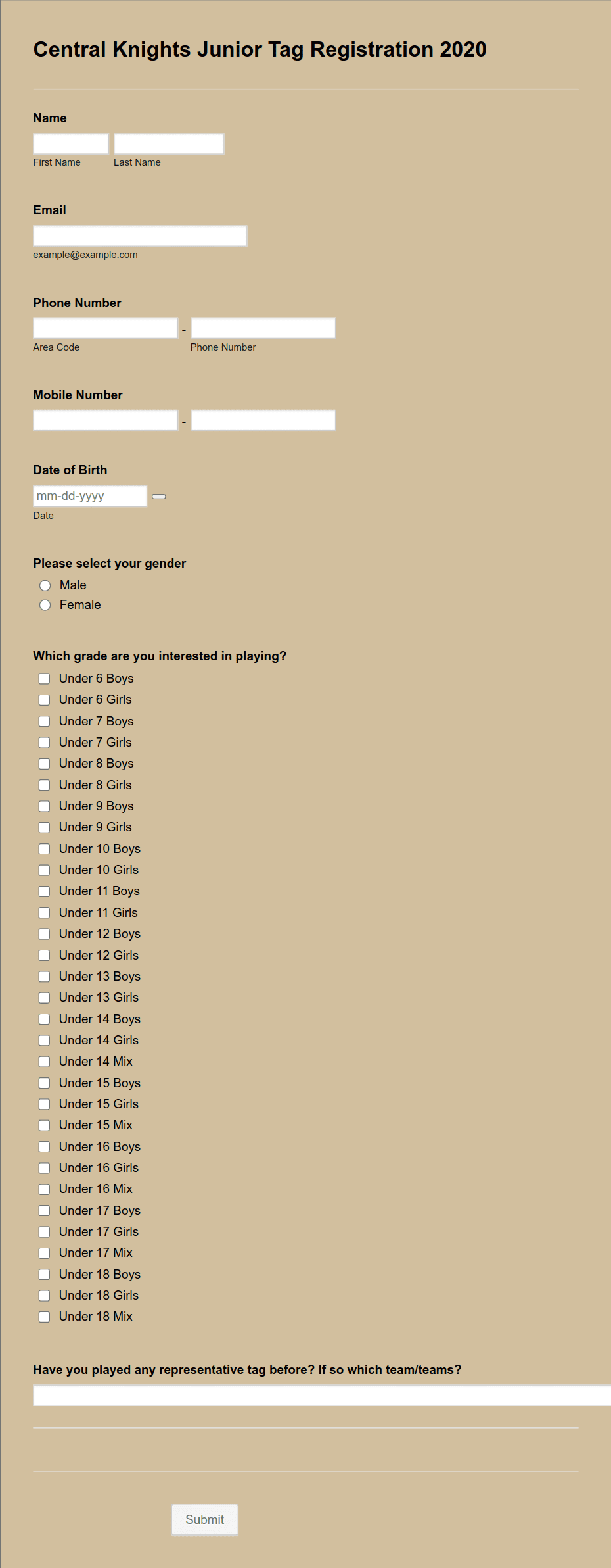 CK Form Template | Jotform