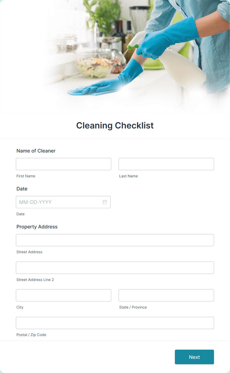 Cleaning Checklist Form Template | Jotform