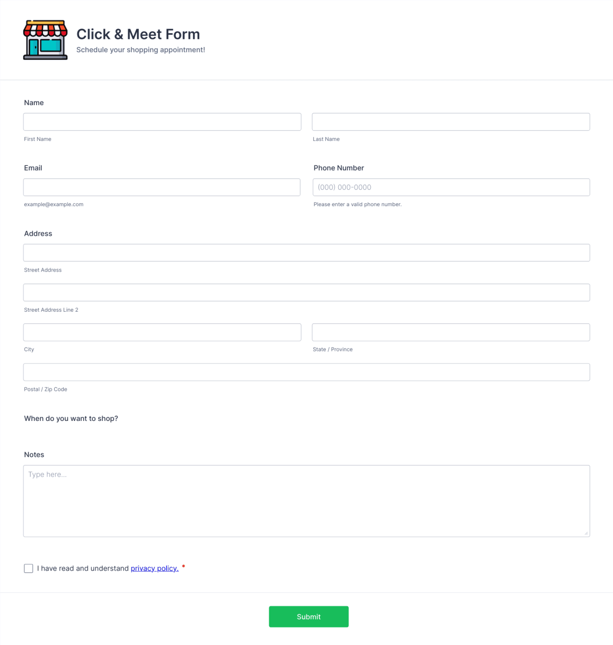 Click & Meet Form Template | Jotform