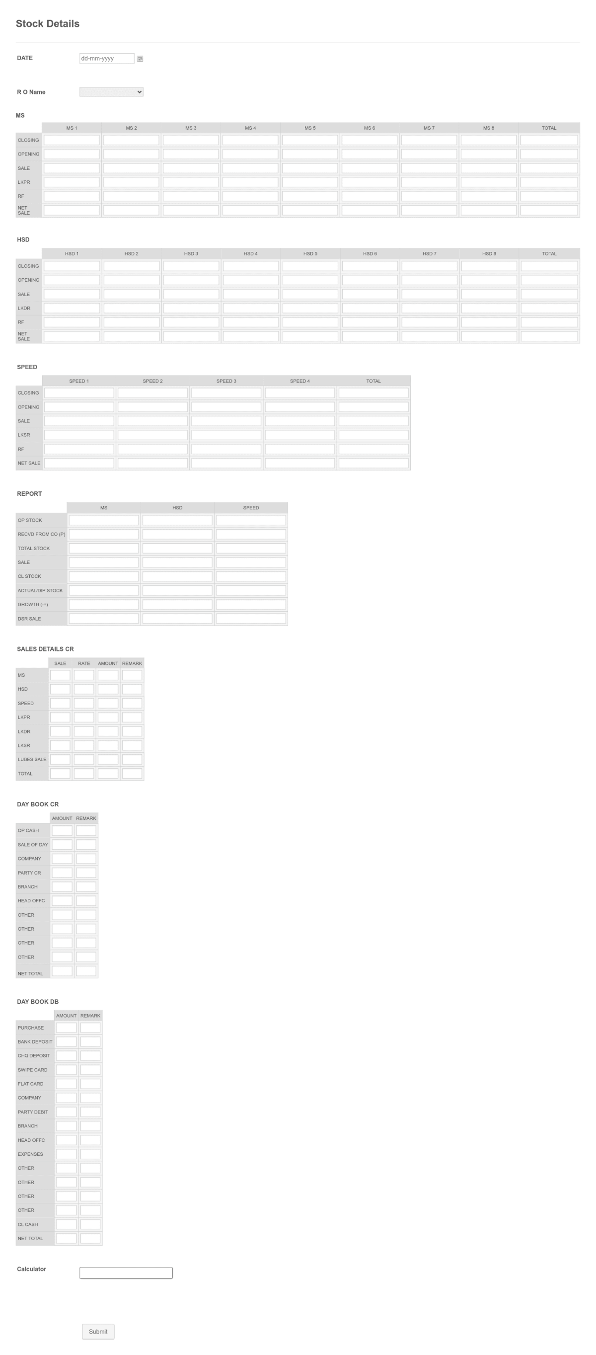 Clone of MASTER FORMAT Form Template | Jotform