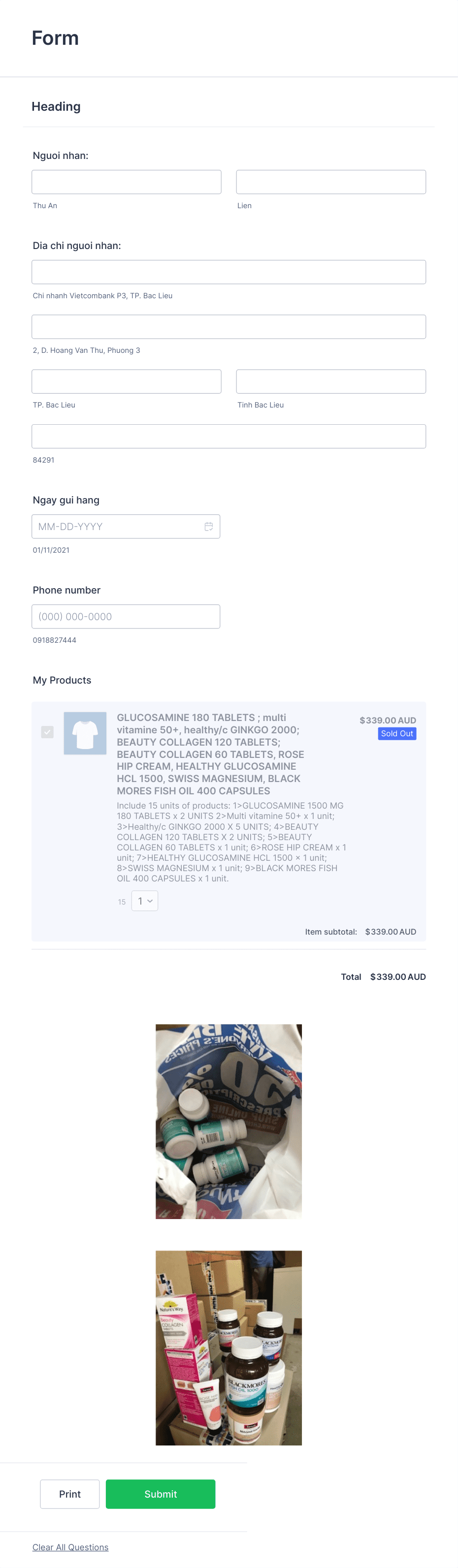 Consignee Form Template | Jotform