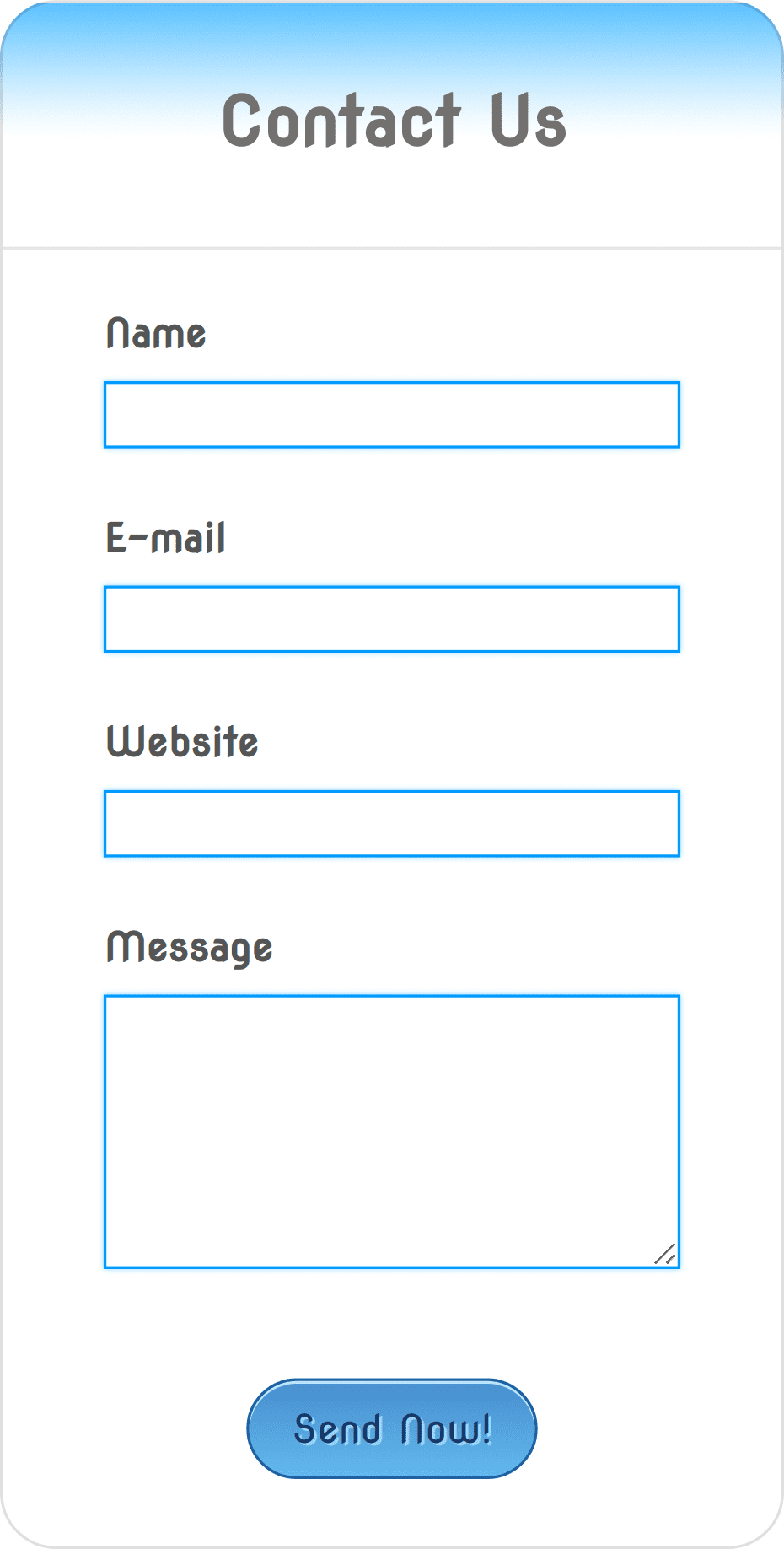 Contact Form with Light Blue Theme Form Template | Jotform