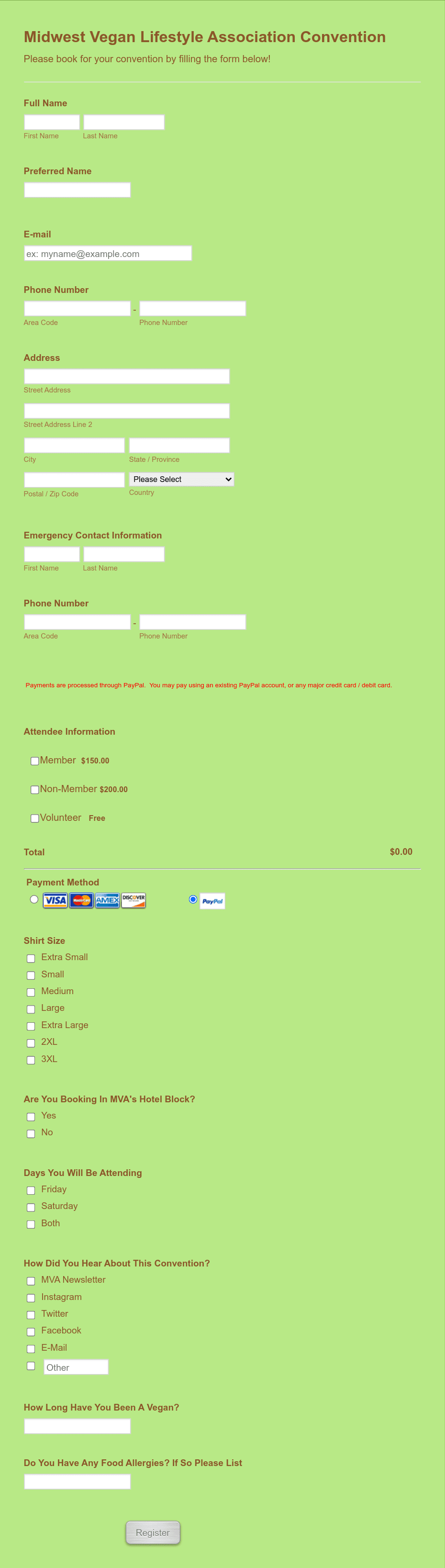 Convention Registration Form Template | Jotform