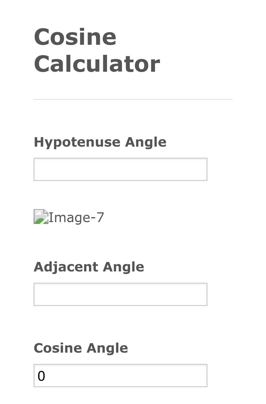 Cosine Calculator Form Template | Jotform