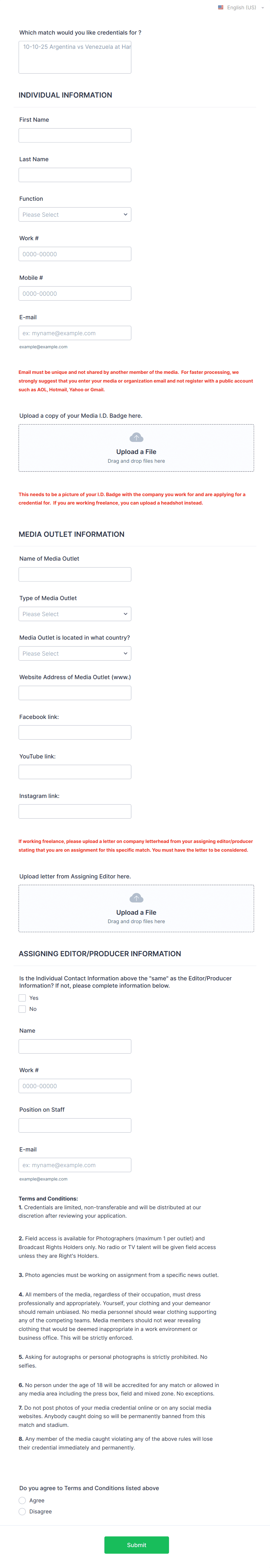 Credential Application Form Template | Jotform