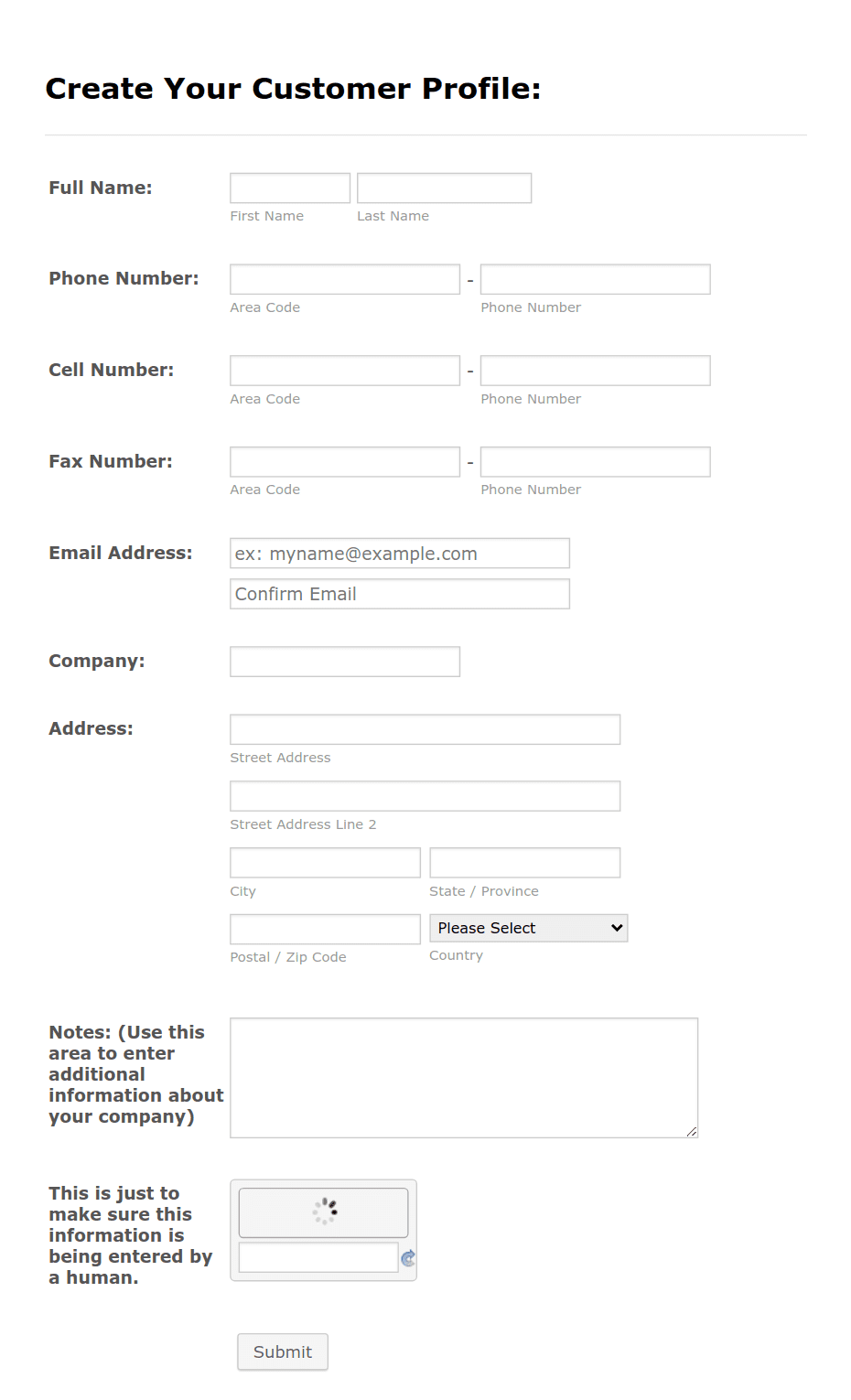 Customer Profile Form Template | Jotform