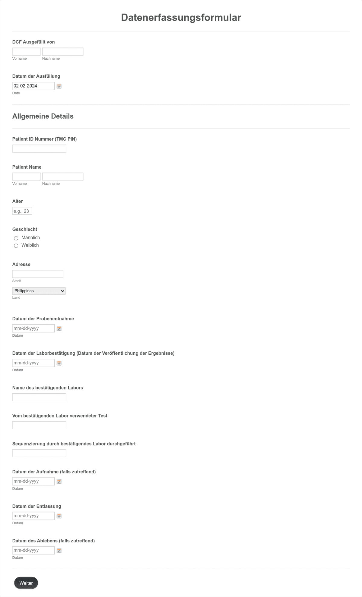 Datenerfassungsformular Formularvorlage | Jotform
