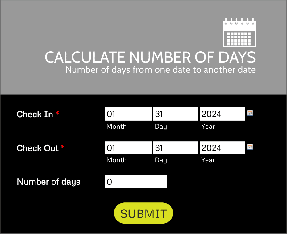 Day Out Of Days Form Template | Jotform