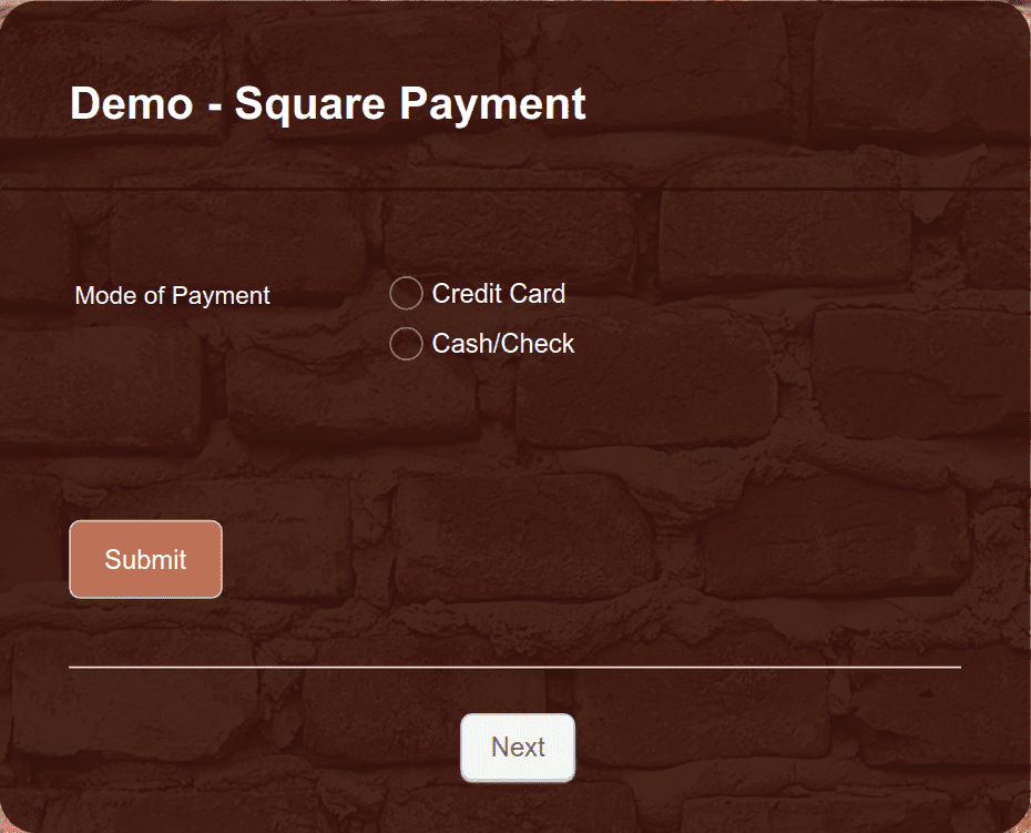 Demo - Square Payment Form Template | Jotform