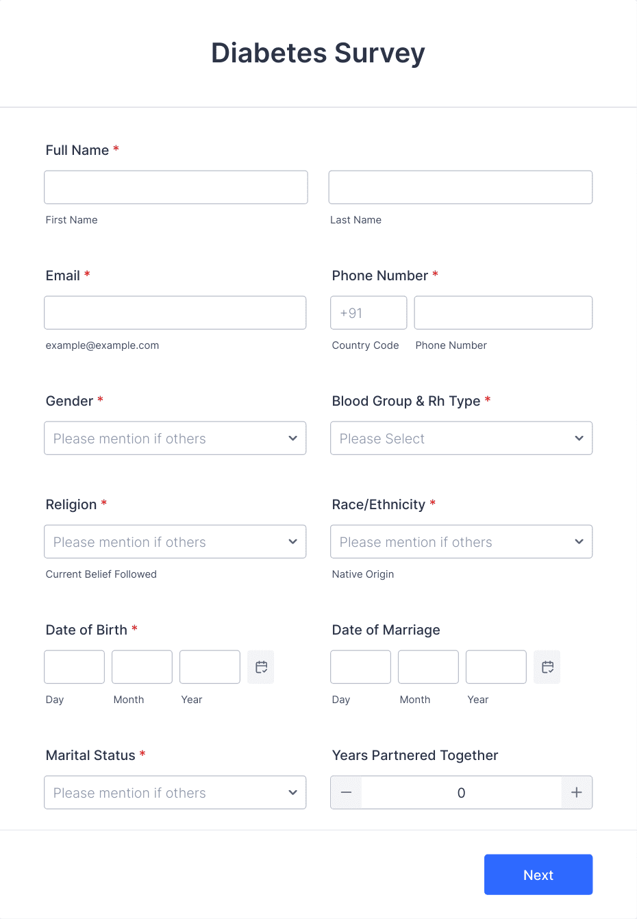 Diabetes Survey Form Template | Jotform