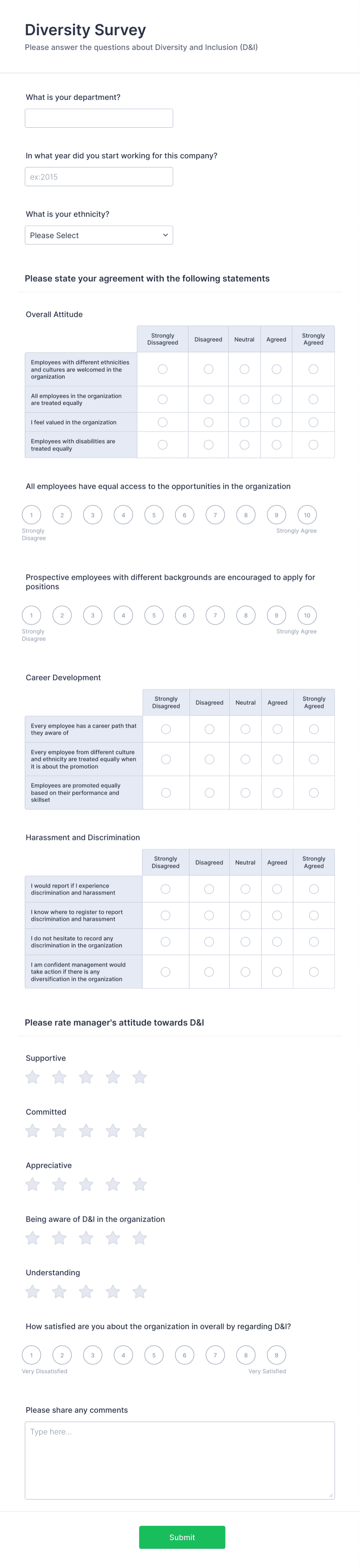 Diversity Survey Form Template | Jotform