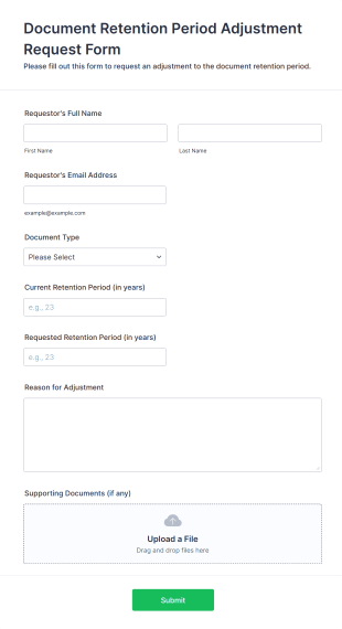 Adjustment Request Form Templates | Jotform