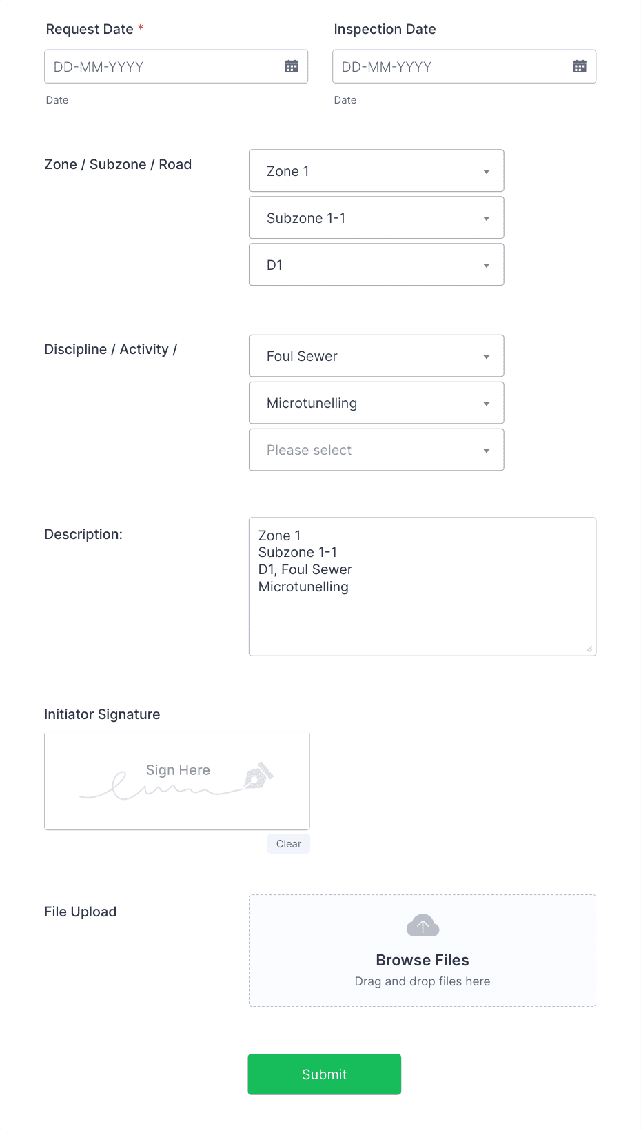 Drainage Inspection Form Template | Jotform