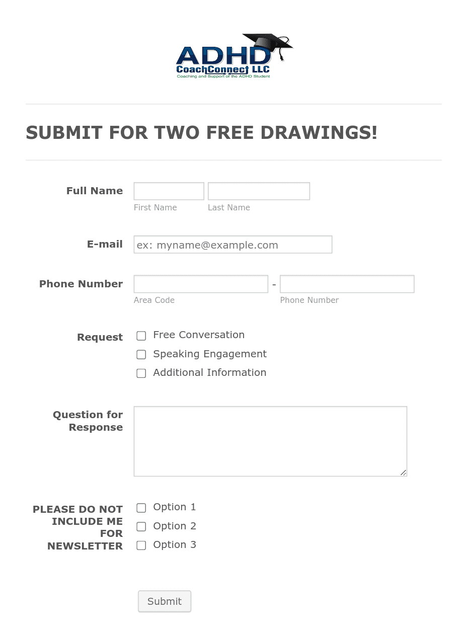 Drawing Slips For Presentation Form Template | Jotform