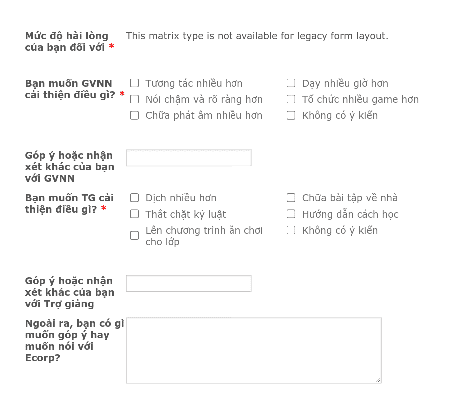 Ecorp - feedback Form Template | Jotform