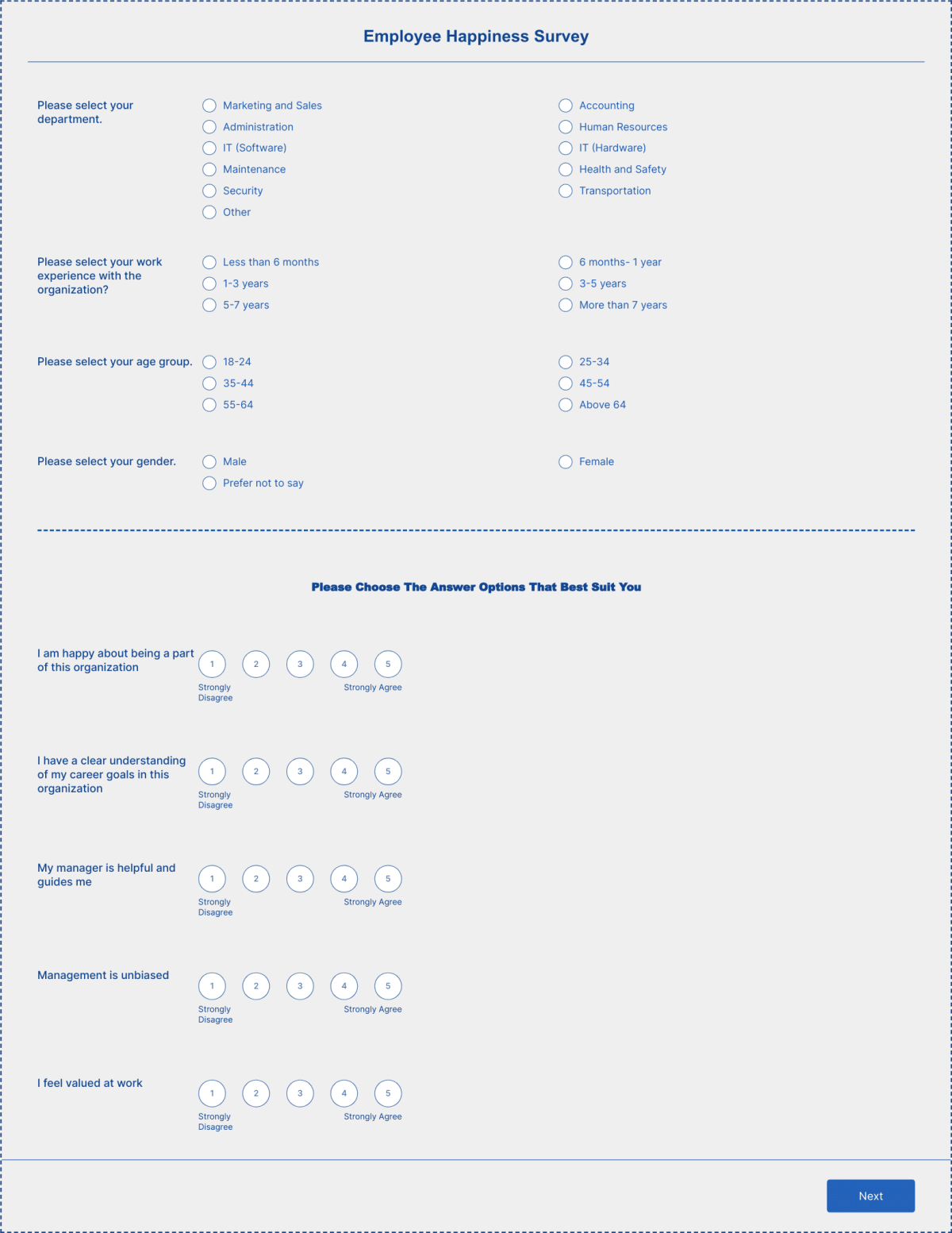 Employee Happiness Survey Form Template | Jotform