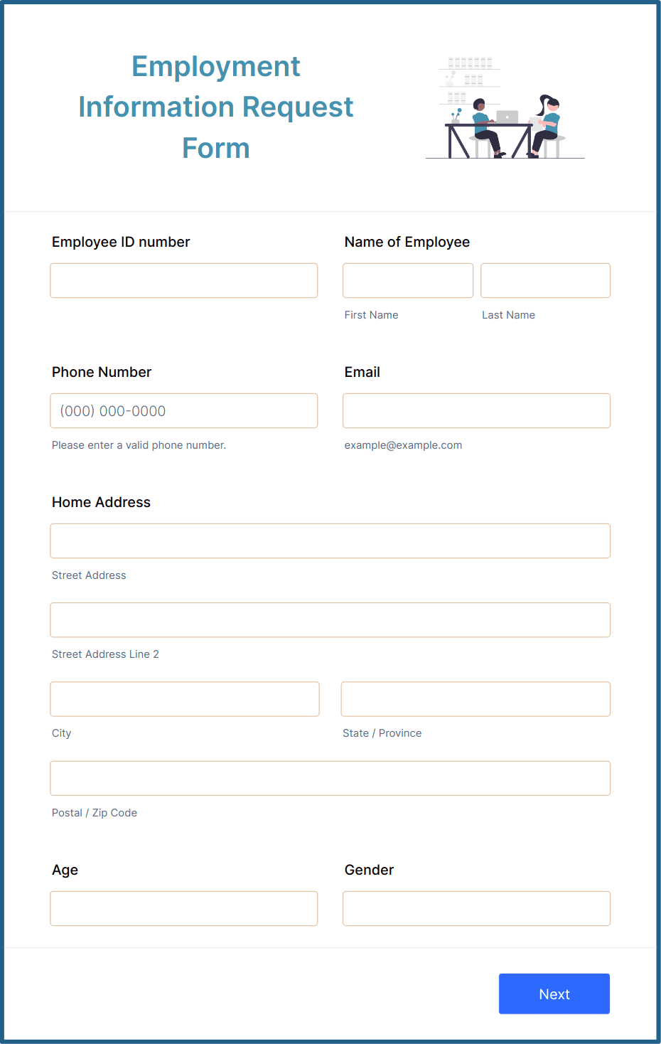 Employment Information Request Form Template | Jotform